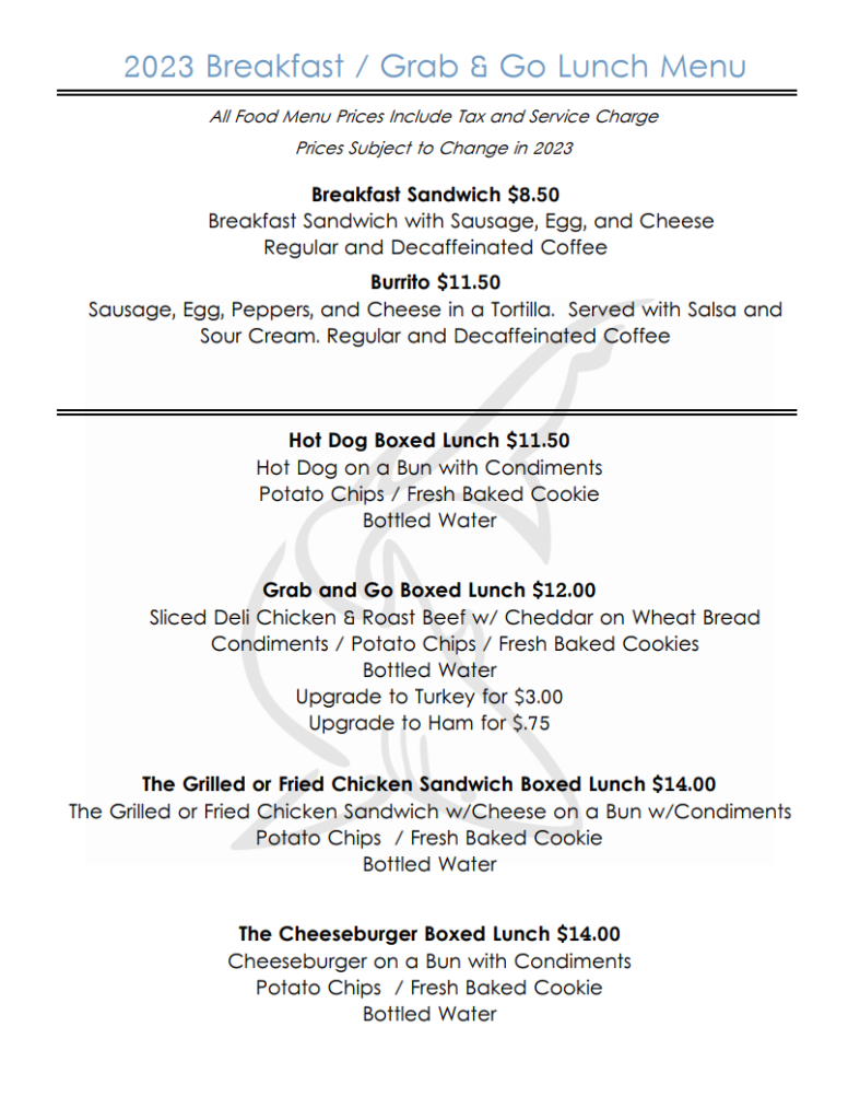 Golf Outing Food & Beverage Options - Tiburon Golf Club